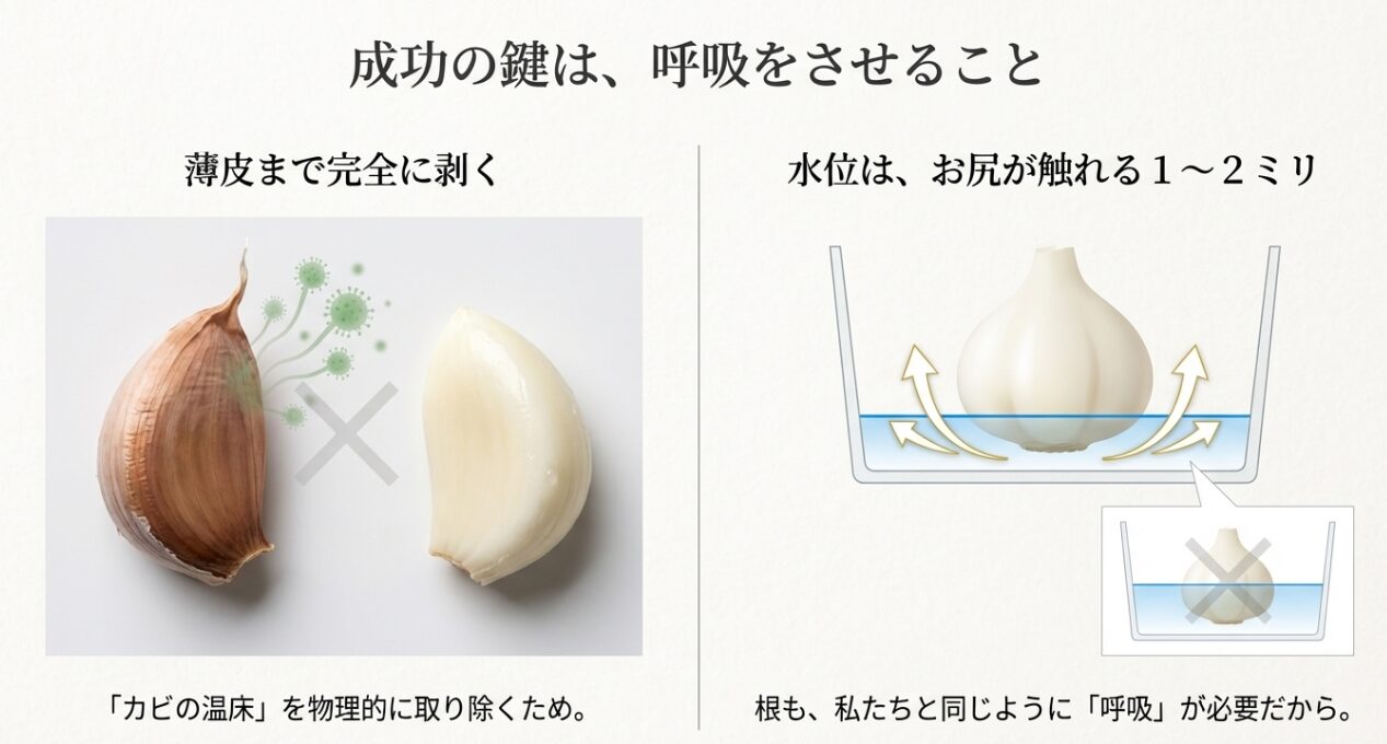 にんにくの水耕栽培で栄養と可食部が増える理由 - saien-Labo